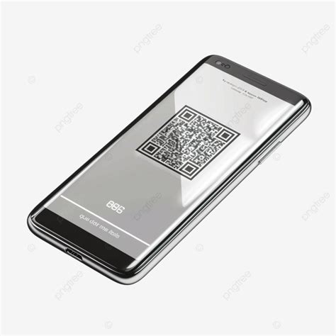 Realistic Smartphone With Qr Code Scanner Scan Me Mobile Icons Qr