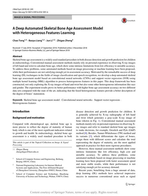 A Deep Automated Skeletal Bone Age Assessment Model With Heterogeneous