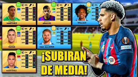JUGADORES QUE SUBIRÁN DE MEDIA EN LA ACTUALIZACIÓN DE DLS Novedades Dream League Soccer