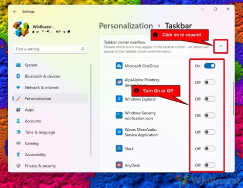 Windows 11 How To Hide Or Show Icons In The Taskbar Corner Overflow Menu