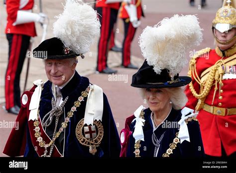 King Charles Iii And Queen Camilla Attend The Annual Order Of The