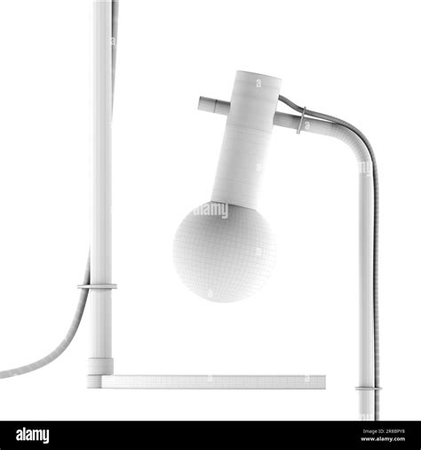 3d Rendered Image Of An Artistic Minimalist Lamp Isolated On A White