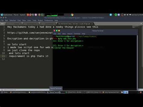 Encrypt Decrypt md5 hashes in php(script) (termux) - YouTube