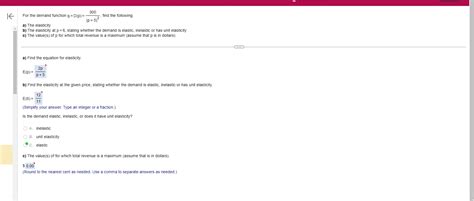 Solved Please Use The Formula E P P Derivative Of D P Chegg Com