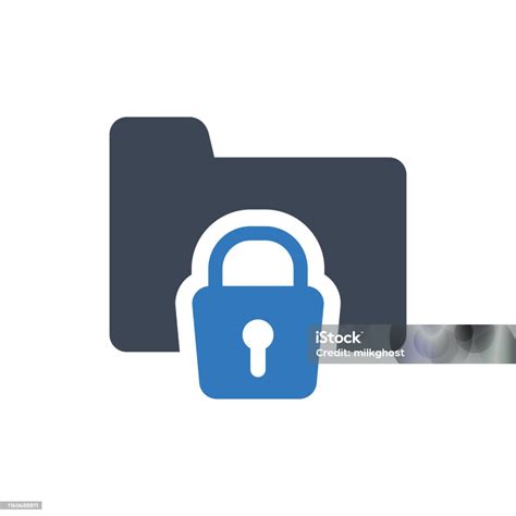Folder Lock Files Locked Icon Stock Illustration Download Image Now Data Document File