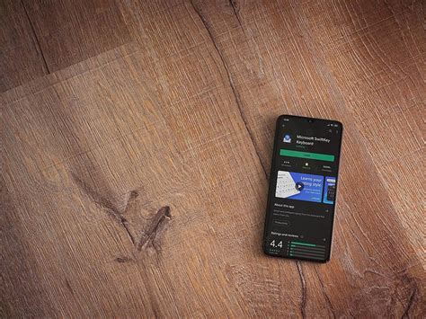 The Display Showing The Microsoft Swiftkey Keyboard Apps Play Store Page Photo Background And