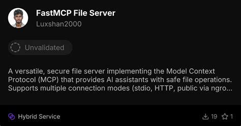 Fastmcp File Server Mcp Servers · Lobehub