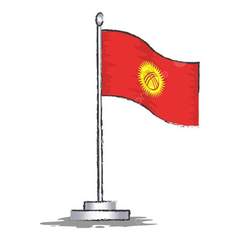 Kyrgyzstan Flag Vector Illustration Kyrgyzstan Flag Vector Symbol