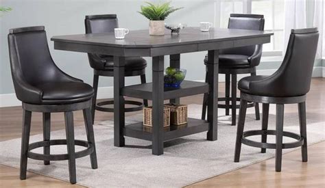 Urban Styles Furniture New Haven 5 Piece Gray Counter Height Dining Set