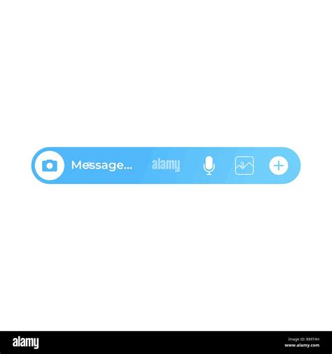 Blue Message Text Box Modern Messenger User Interface Stock Vector Image Art Alamy