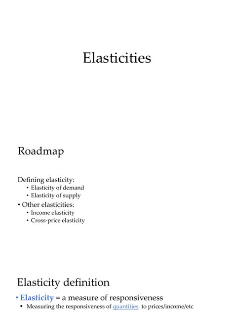 Lecture Slides 6 Elasticties 2 Pdf Elasticity Economics Demand