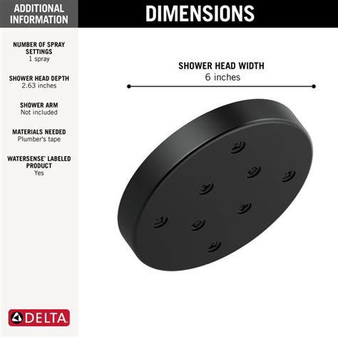 H2okinetic® Single Setting Metal Raincan Shower Head In Matte Black