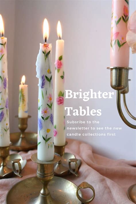 Monthly Floral Hand Painted Candle Collections Hand Painted Candles