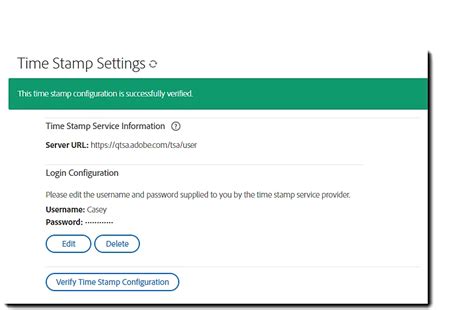 Time Stamp Settings