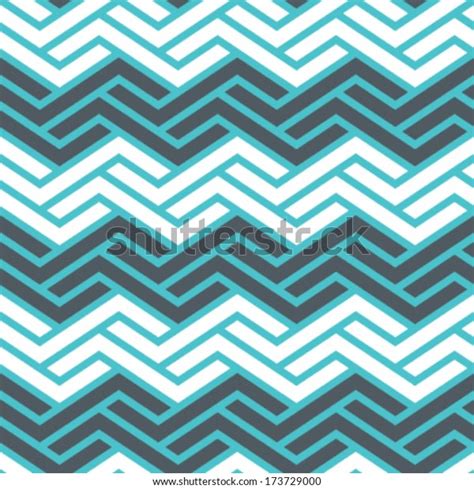 Seamless Interlocking Geometric Fret Background Pattern Stock Vector