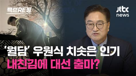 백브re핑 월담 우원식 국방부터 경제까지 광폭행보내친김에 차기 대선 Jtbc 뉴스