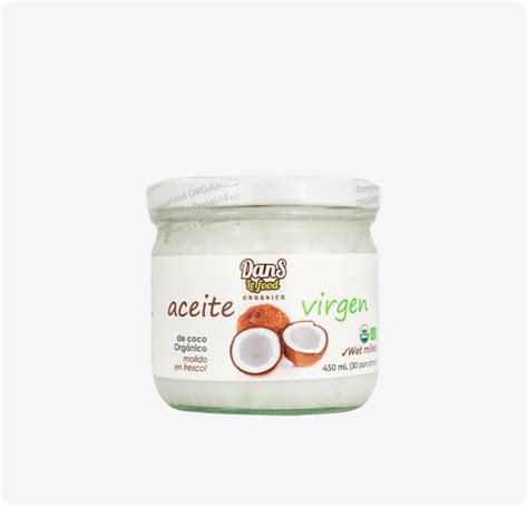 Aceite de coco virgen orgánico 450 ML Dans Le Food