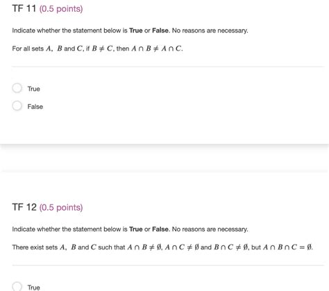 Solved TF Points Indicate Whether The Statement Chegg