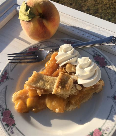My Attempt At Peach Pie Made From Homegrown Peaches And Topped With