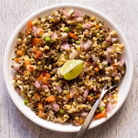 Sprouts Salad Sprouted Moong Salad Dassanas Veg Recipes