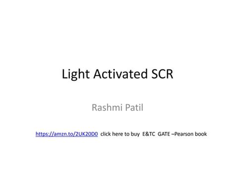 Light Activated Scr Ppt