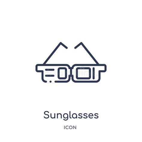 Thin Line Icon Sunglasses Stock Illustrations 3414 Thin Line Icon