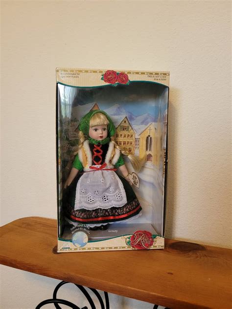 Lot 240 Bk Porcelain Victorian Rose Doll New In Box Just Right