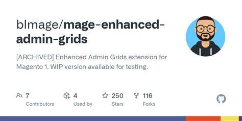 Github Blmagemage Enhanced Admin Grids Archived Enhanced Admin