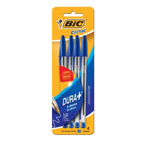 Bolígrafo Bic Cristal Dura Punto 100 Mm Azul 4 Pz H E B México