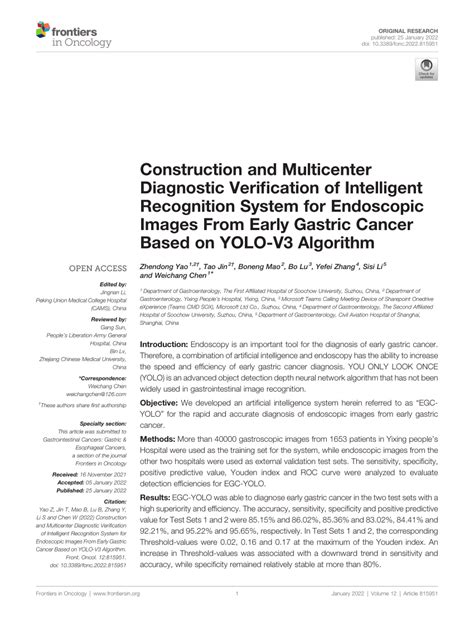 Pdf Construction And Multicenter Diagnostic Verification Of