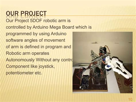 Robotic Arm 5 Degree Of Freedom 5 Dof Pptx