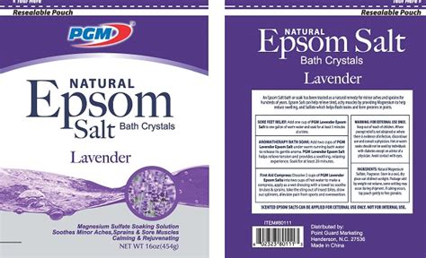 Natural Epsom Salt Lavender Details From The Fda Via