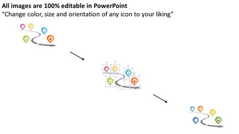 Five Staged Linear Infographic Timeline Diagram Flat Powerpoint Design