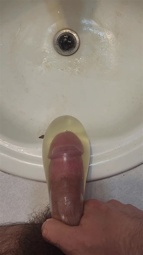 Hard Pissing In A Condom