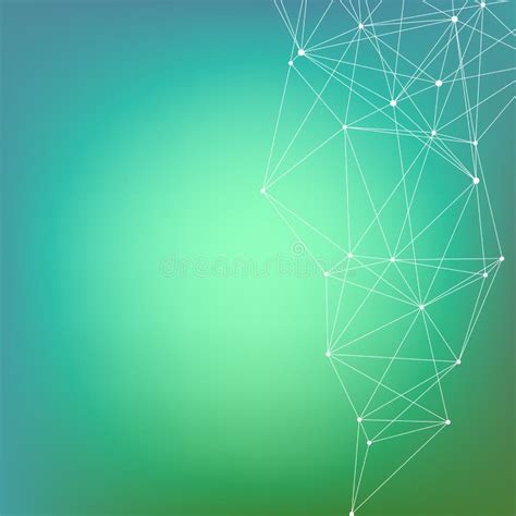 Geometric Abstract Background With Connected Line And Dots Structure Molecule And Communication