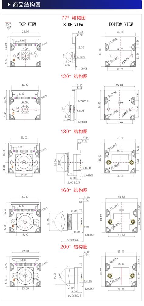 适用jetson Nano英伟达摄像头800万像素imx219全景200度模组 阿里巴巴