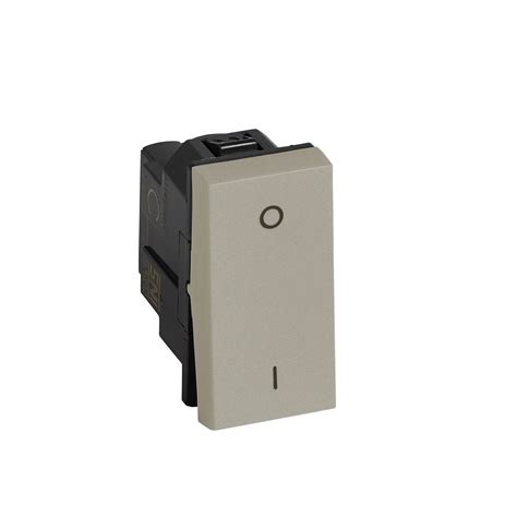 1 Way Double Pole Switch Arteor 20 AX 250 V 1 Module Champagne