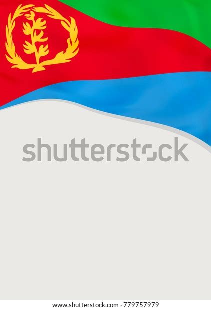 Leaflet Design Flag Eritrea Vector Template Stock Vector Royalty Free Shutterstock