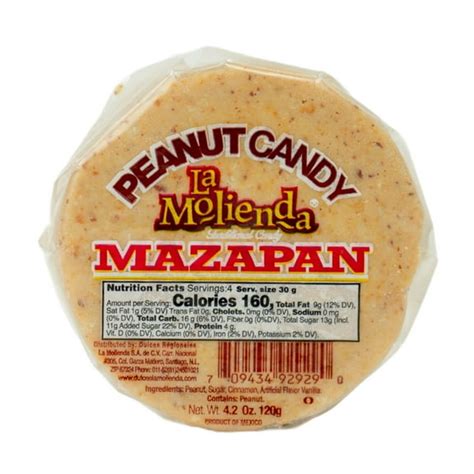 De La Rosa Mazapan Style Mexican Peanut Candy 12 Count Roasted