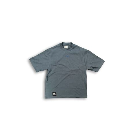 Premium Logo Oversized Tee Slate Blue Crowns Guam