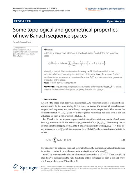 Pdf Some Topological And Geometrical Properties Of New Banach