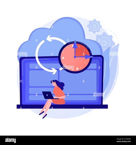 Automatic Backup Abstract Concept Vector Illustration Stock Vector