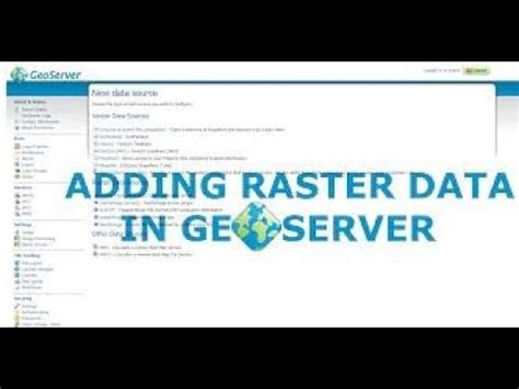How To Publish Raster Data On GeoServer Raster Data Publish GeoServer GIS Part