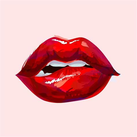 Dibujo De Labios Rojos Labios Tatuados Letra