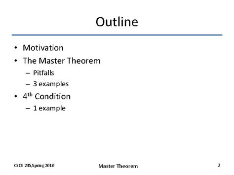 Master Theorem Section 7 3 Of Rosen Spring