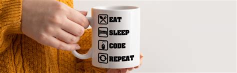 Retreez Funny Mug Eat Sleep Code Repeat Programmer