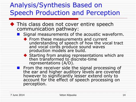 PPT Speech Processing PowerPoint Presentation Free Download ID