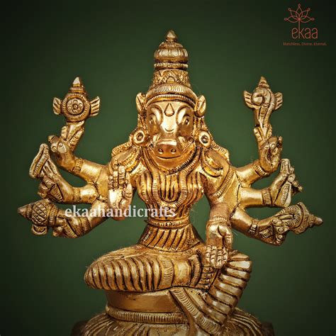 Brass Goddess Varahi Devi Idol Varah Maa Statue Ekaa Handicrafts