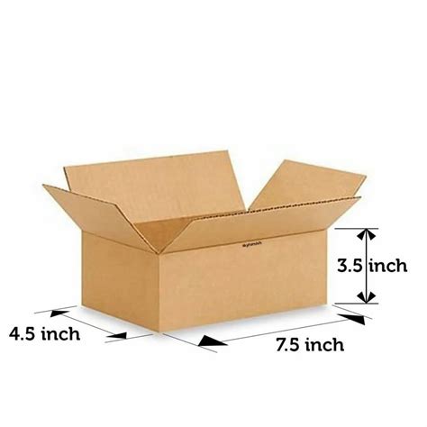 Ace 7 5x4 5x3 5 Inch 3 Ply Corrugated Cardboard Brown Box Packing Box Shipping Box Pack Of