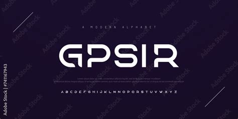 Gpsir Alphabet And Tech Fonts Lines Font Regular Uppercase And